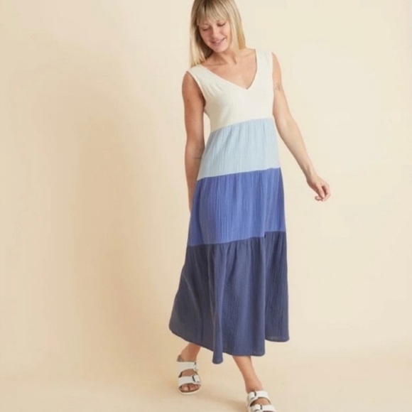 Marine Layer | Dresses | Marine Layer Corinne Colorblock Maxi Dress ...
